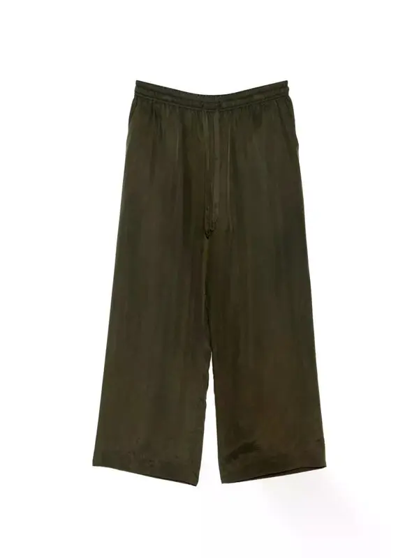 ZIGGY CHEN Drawstring-waist Wide-leg Trousers