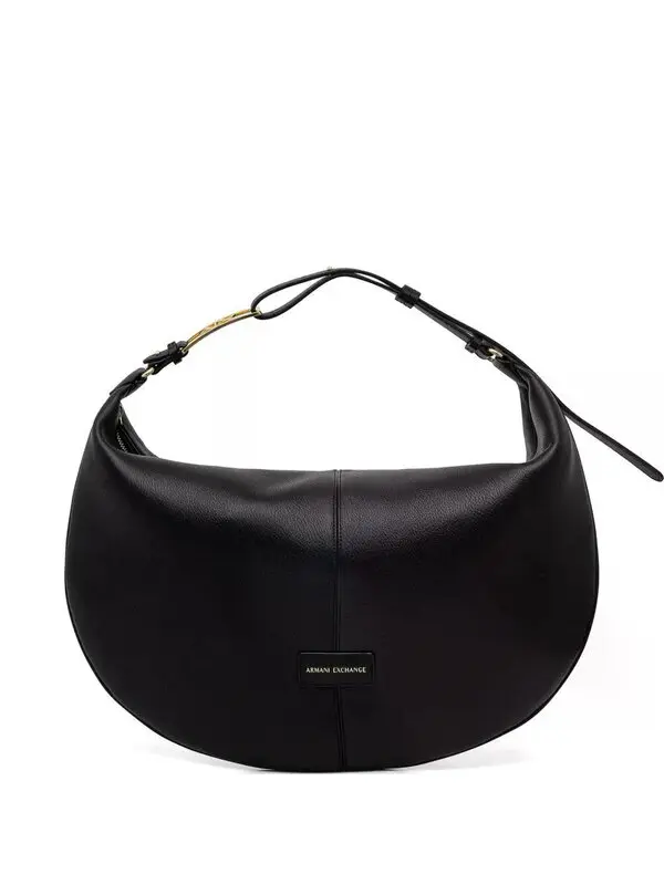 Armani Exchange Logo-plaque Crescent Tote Bag
