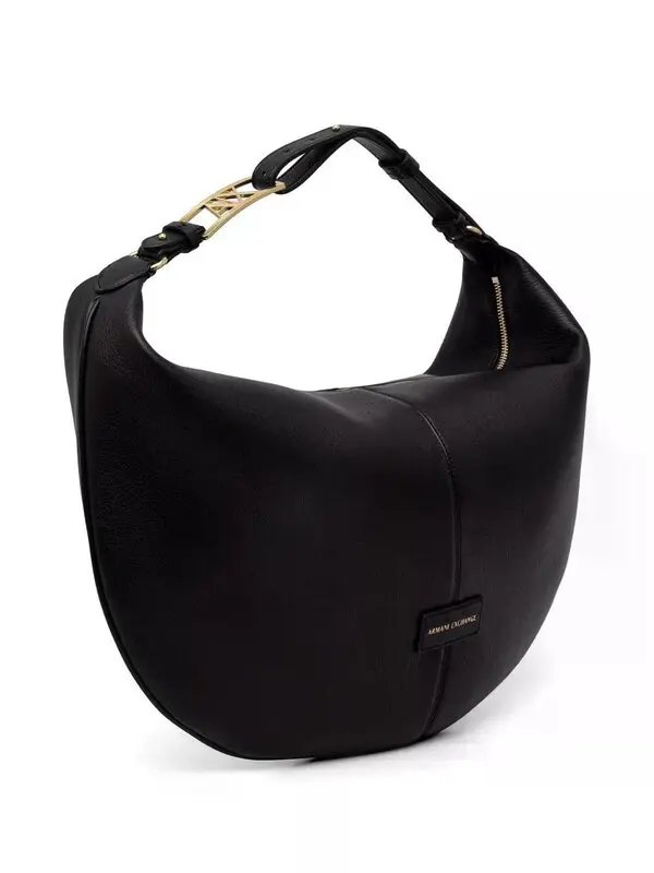 Armani Exchange Logo-plaque Crescent Tote Bag