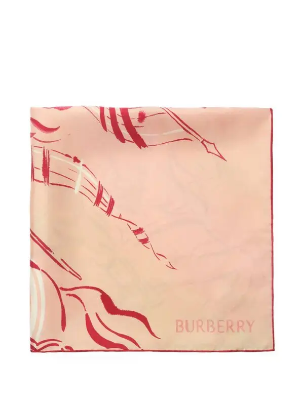 Burberry Heart-knight Silk Scarf