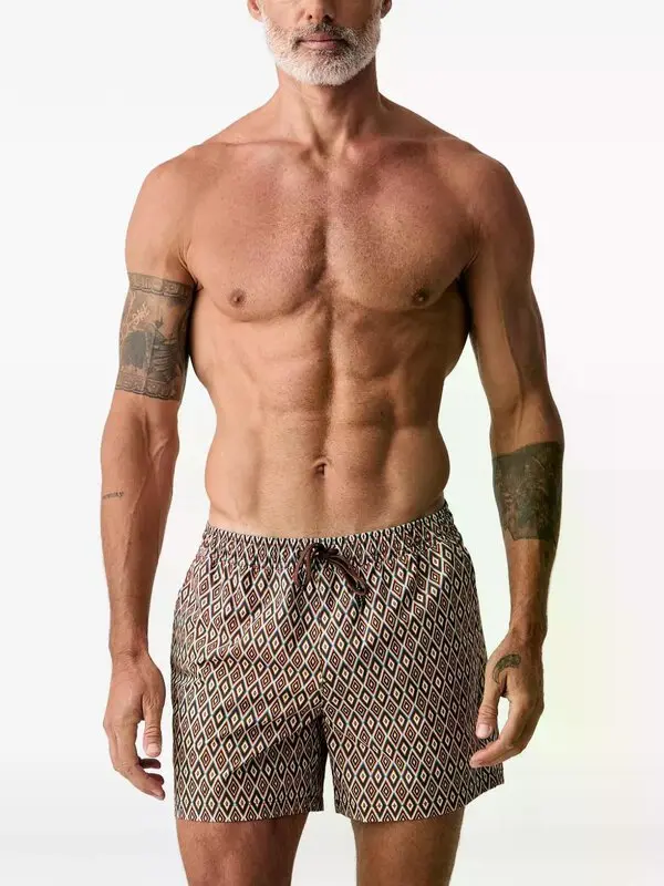 Marc O'polo Diamond-print Swim Shorts