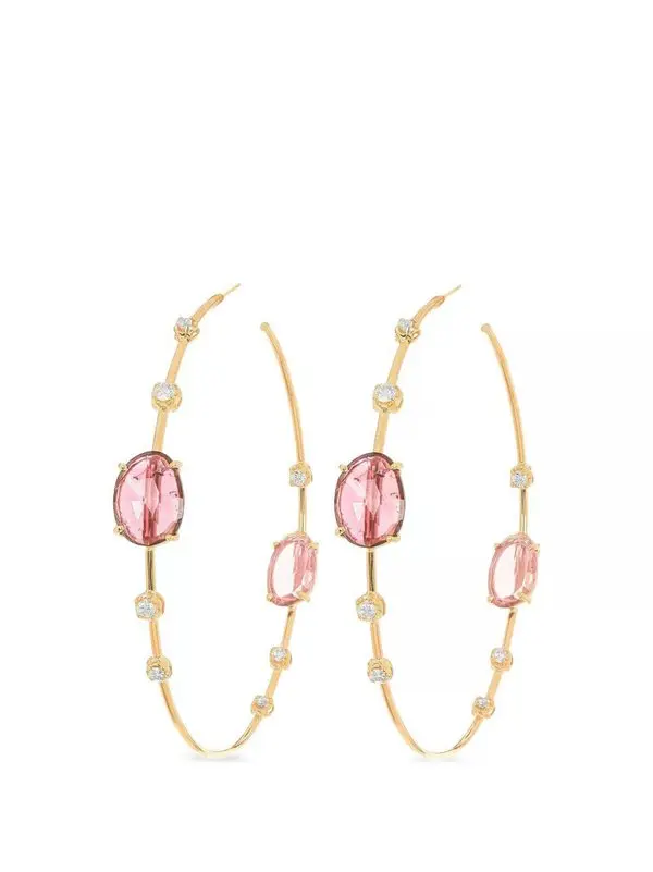 Jacquie Aiche Embelish Hoop Earrings - Gold