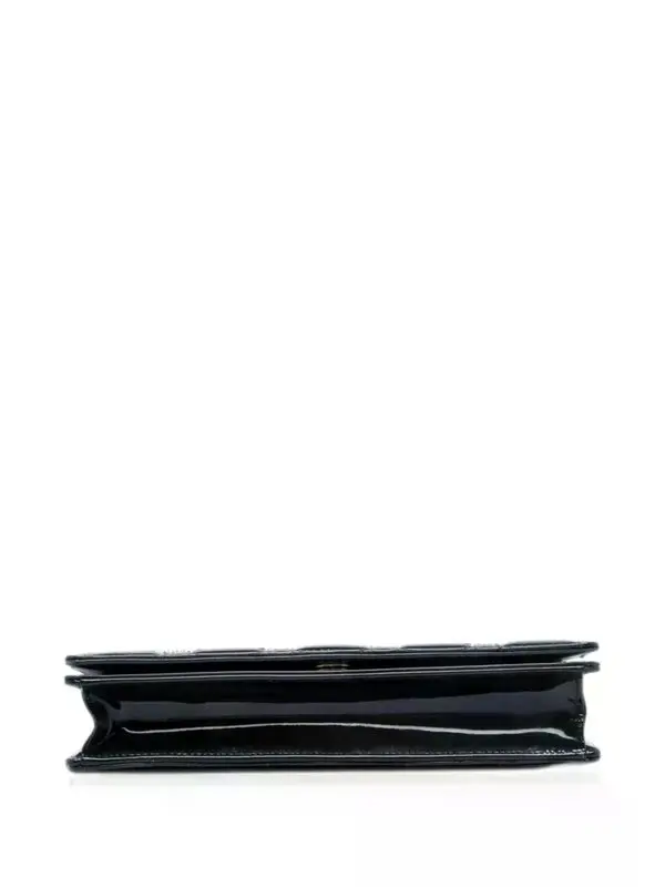 Dior Patent Cannage Lady Chain Convertible Clutch - Black