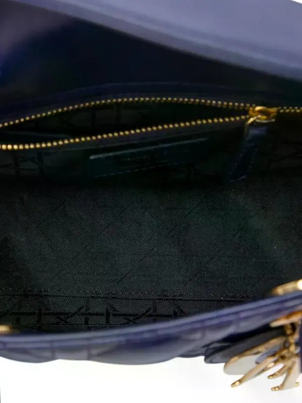 Dior Lambskin Cannage Lady Satchel - Blue