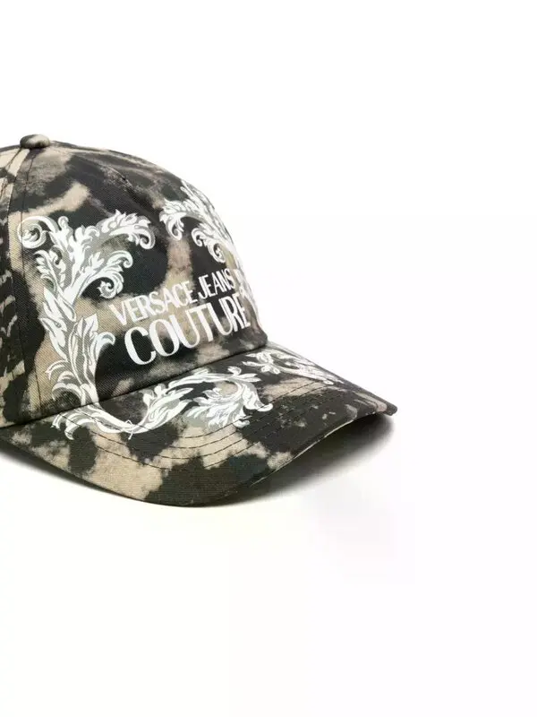 Versace Leopard Print Baroque Pattern Baseball Cap