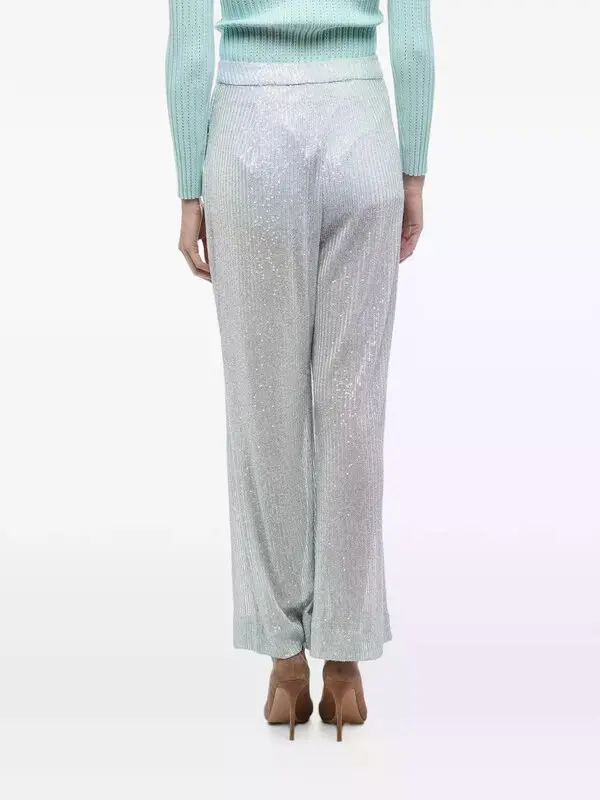 ROTATE BY BIRGER CHRISTENSEN Sequin-embellished Mesh Trousers - Green