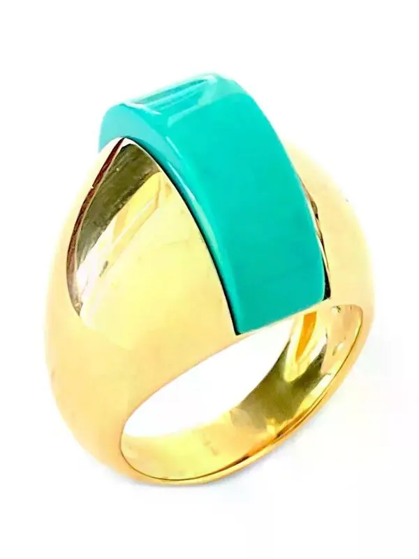 ALETTO BROTHERS Linea Alta Turquoise Ring - Gold
