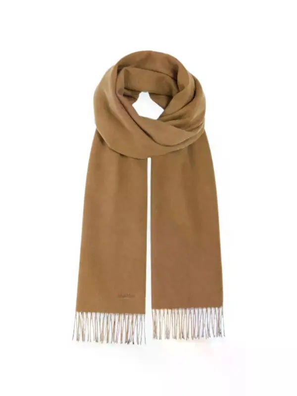 Max Mara Cashmere Stole With Logo Camel