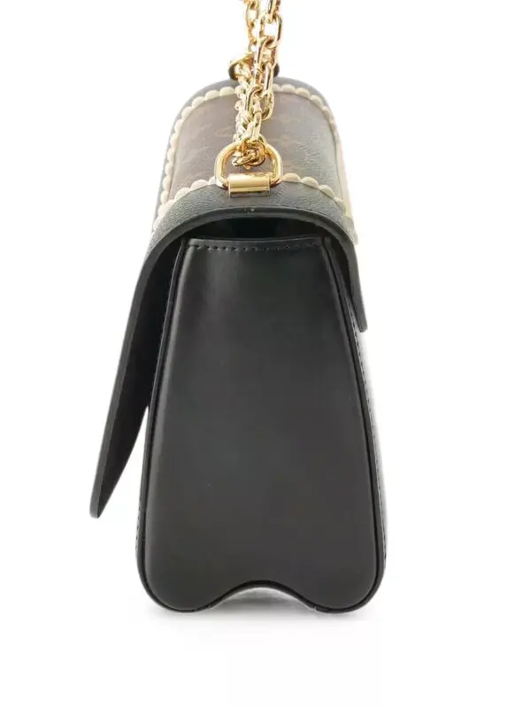 LOUIS VUITTON Monogram And Calfskin Twist Mm Crossbody Bag - Brown