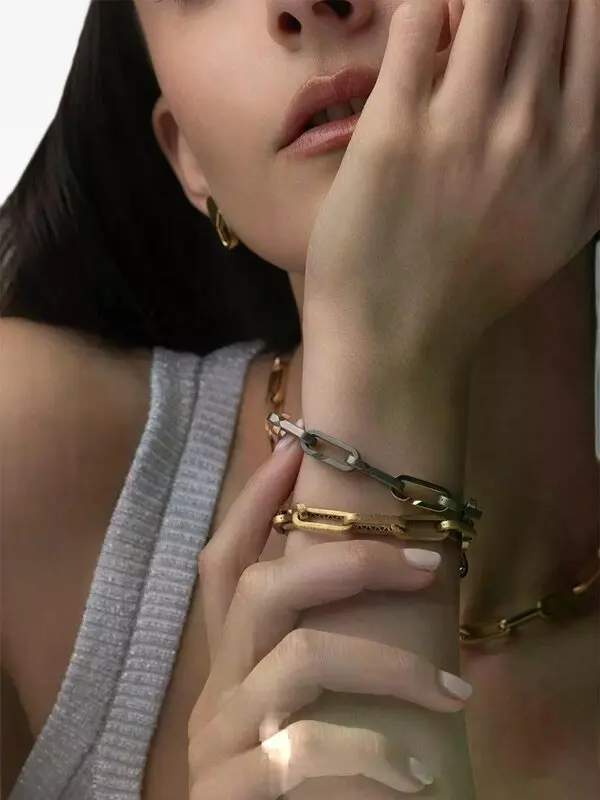 BIZZOTTO GIOIELLI Bulino Finish Paperclip Link Bracelet In 18k Yellow