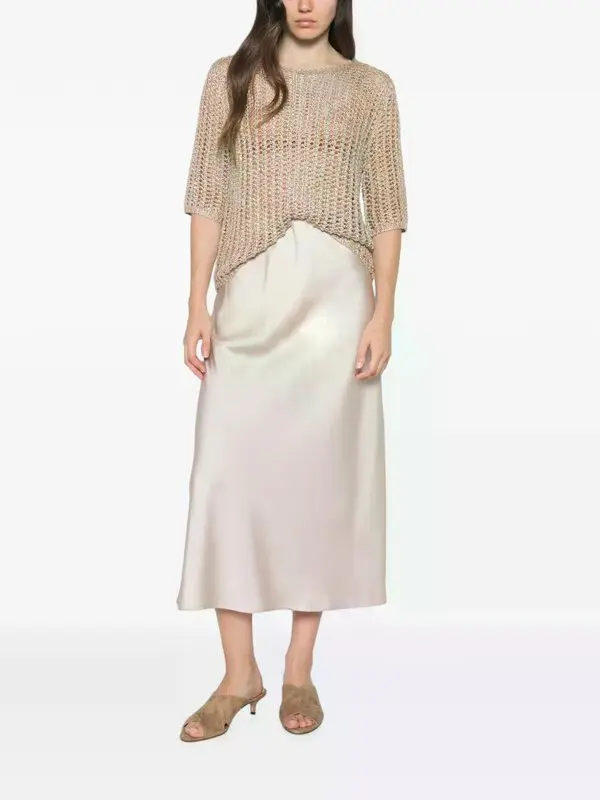 BETTY BARCLAY Leopard Print Midi Skirt - Neutrals