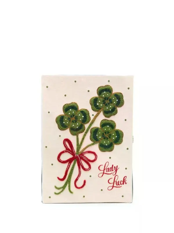 OLYMPIA LE-TAN Lady Luck Embroidered Clutch Bag
