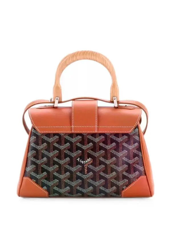 Goyard Saigon Top Handle Bag Coated Canvas With Leather Mini Shoulder Bag