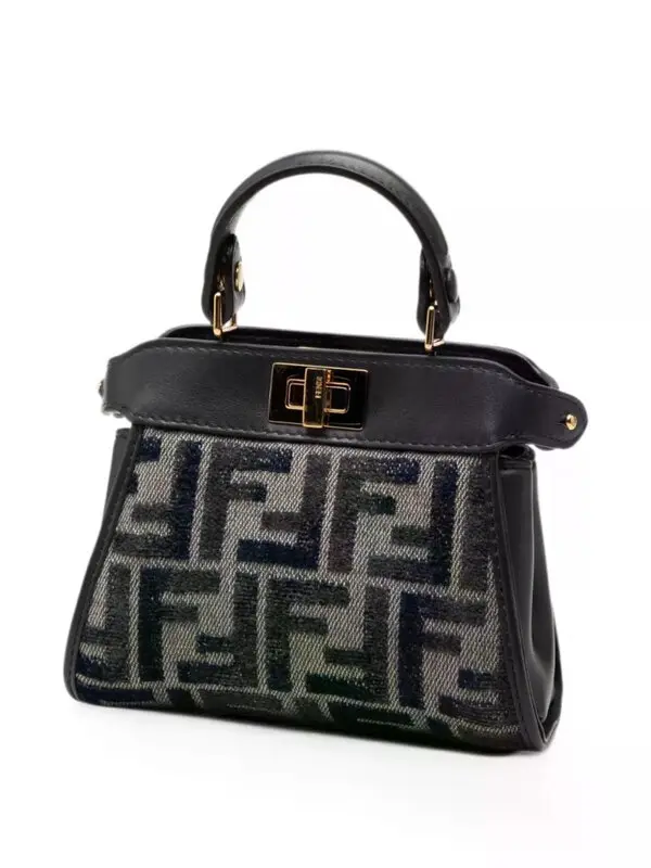 Fendi Nano Peekaboo Satchel - Grey
