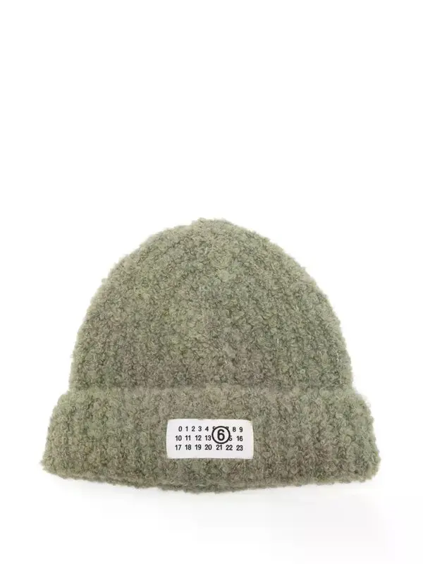MAISON MARGIELA Logo Patch Beanie - Green
