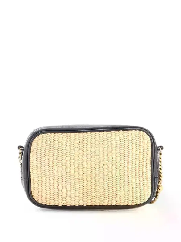 Saint Laurent Lou Camera Bag Woven Raffia Mini Crossbody Bag