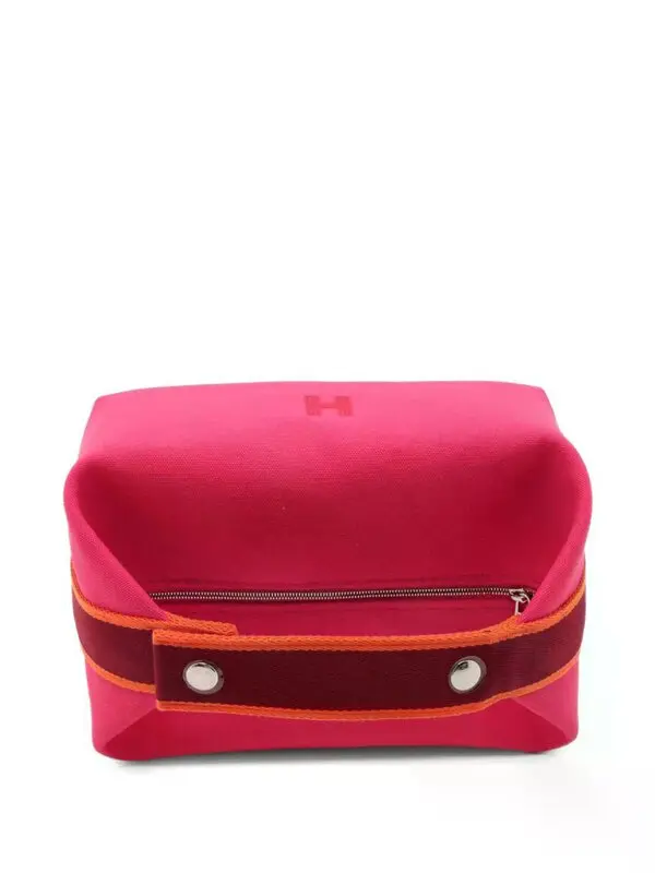 Hermès Toile Bride A Brac Case Vanity Bag - Pink