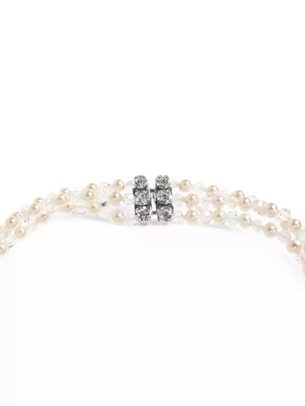 Alessandra Rich Triple-strand Crystal-embellished Necklace