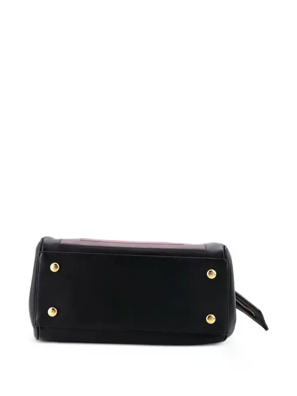Loewe X Albers Madrid Leather Medium Shoulder Bag - Black