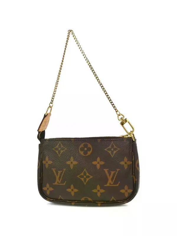LOUIS VUITTON Monogram Mini Pochette Accessoires Shoulder Bag - Brown