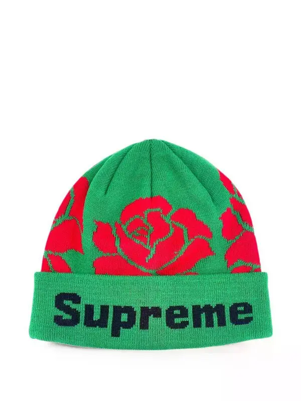 Supreme Rose-knit Beanie Hat