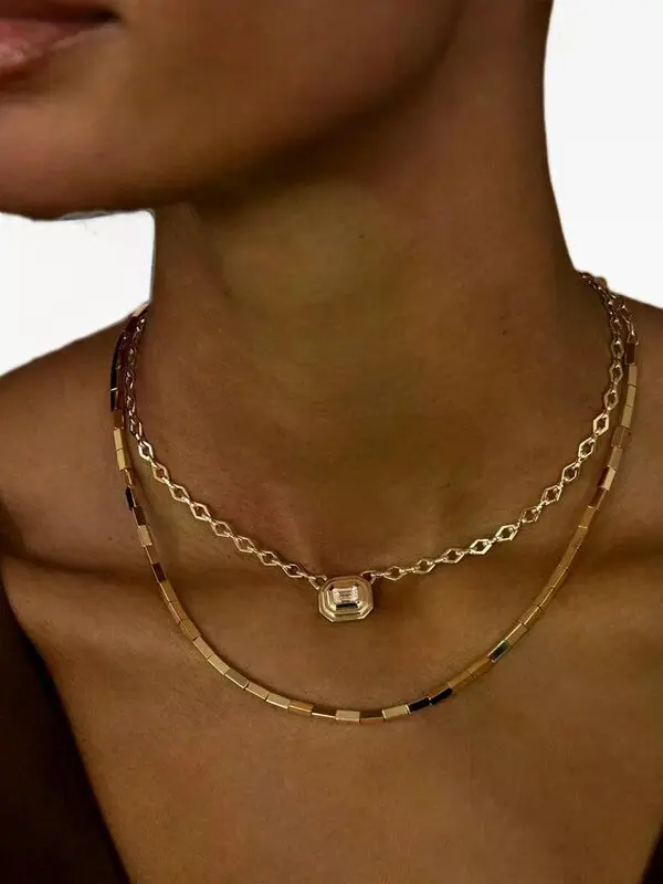 AZLEE Staircase Diamond Necklace