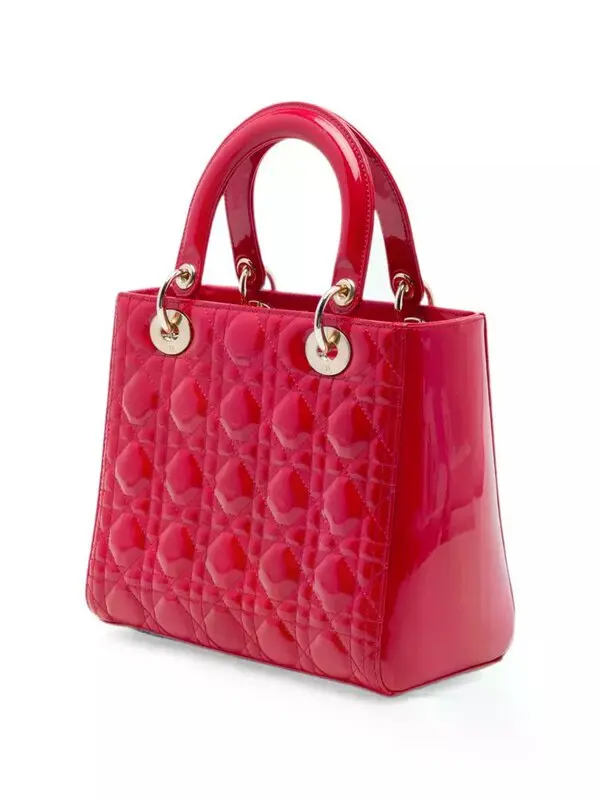 Dior 2015 Medium Patent Cannage Lady Satchel