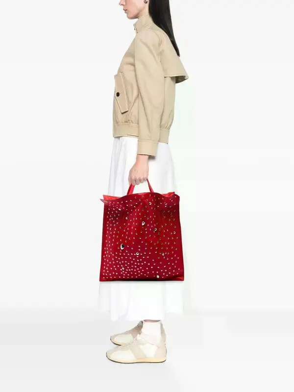 Celine 2017 Studded Lambskin Cabas Tote Bag