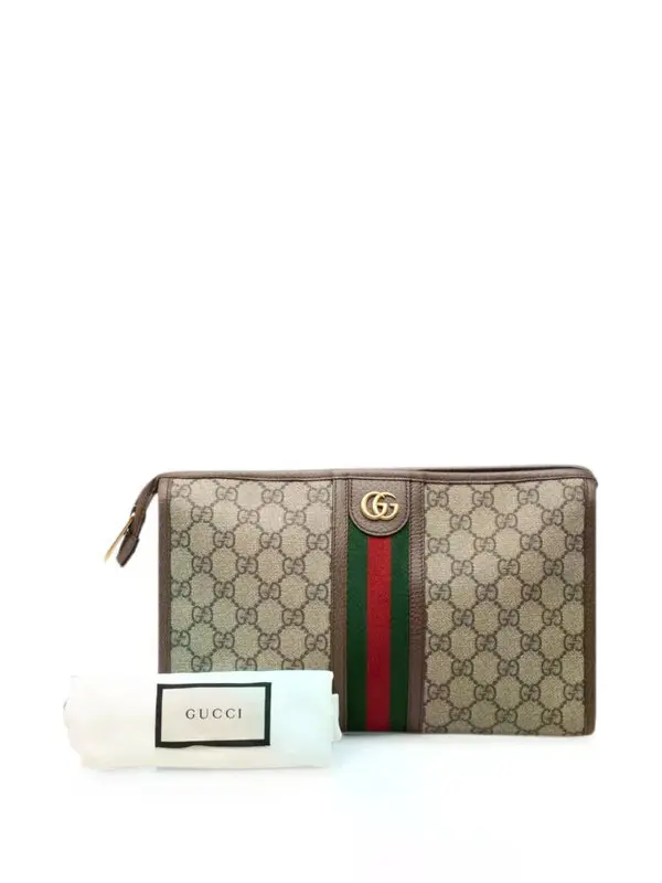 Gucci 2016-2026 Gg Supreme Web Ophidia Clutch Bag