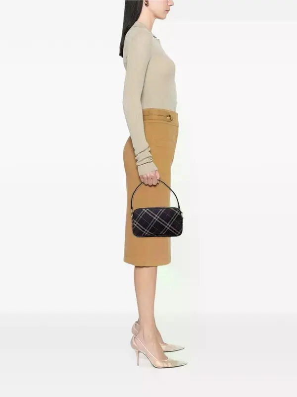 Burberry 2000-2017 Supernova Check Canvas Pochette Handbag
