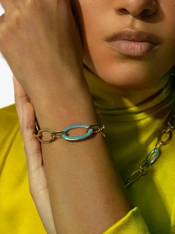 ALETTO BROTHERS Capri Enamel Link Bracelet