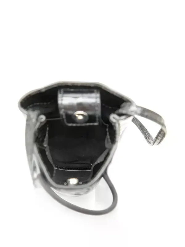 Balenciaga 2020 Mini Croc Embossed Leather Shopping Phone Holder Satchel
