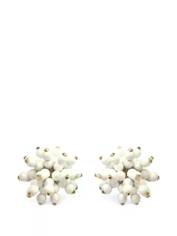 ALETTO BROTHERS Frizzante White-onyx Bead Earrings - Gold