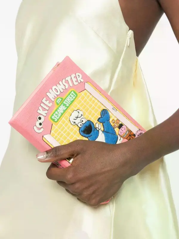 OLYMPIA LE-TAN Cookie Monster Book-shaped Clutch Bag - Pink