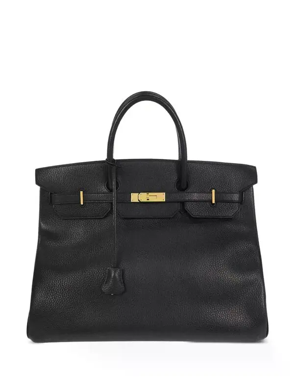 Hermès 1997 40 Ardennes Birkin Tote Bag - Black