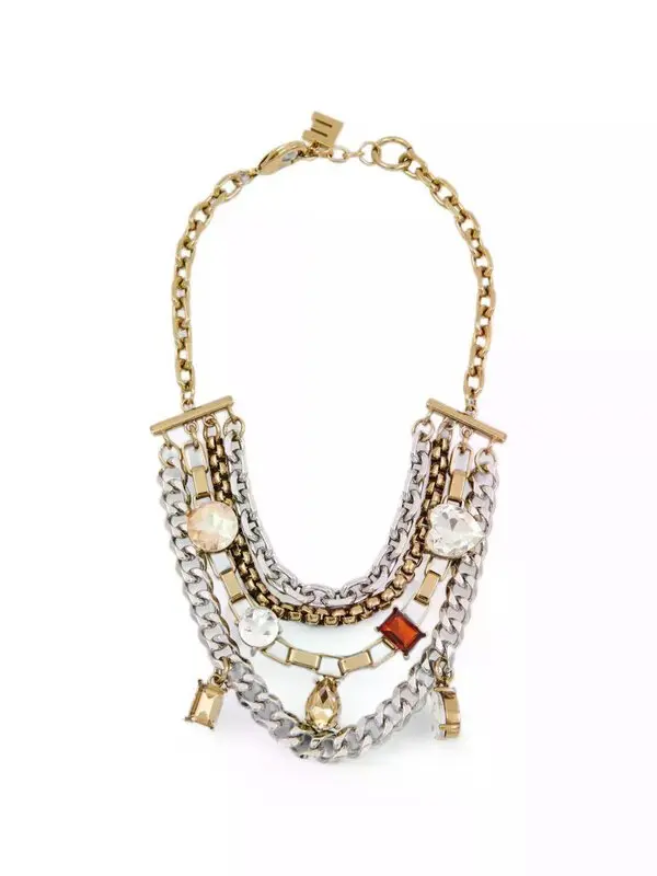 Essentiel Antwerp Kosta Crystal-embellished Layered Necklace - Gold