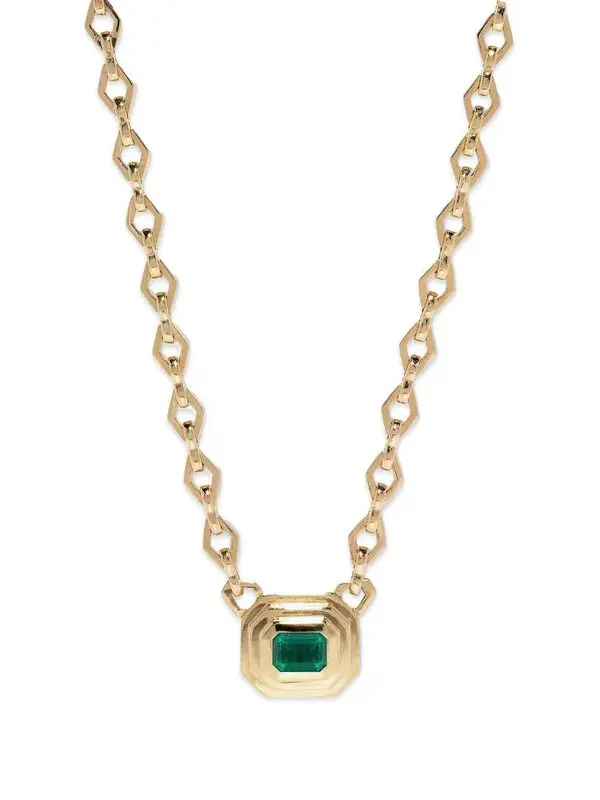 AZLEE Emerald Staircase Medium Necklace