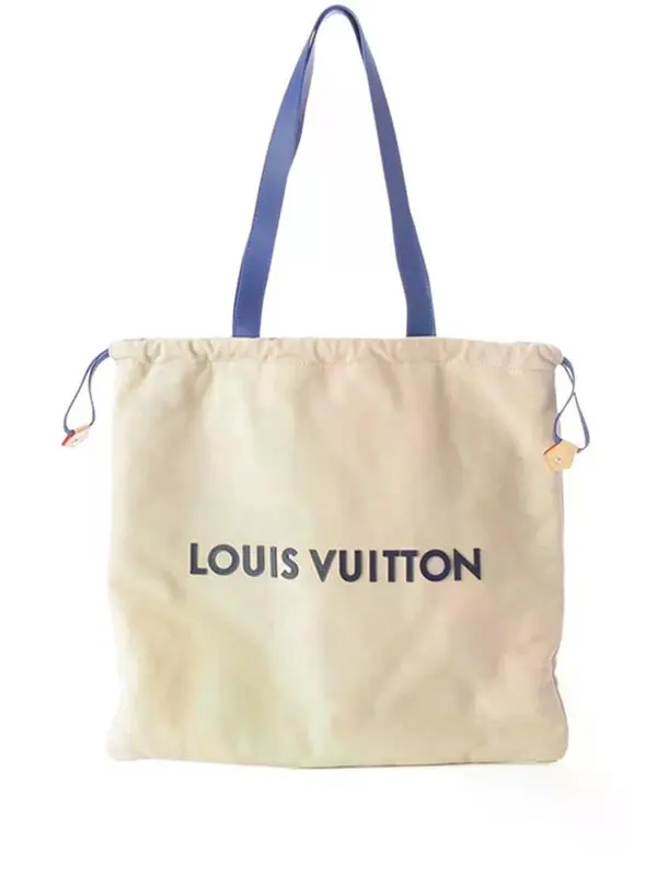 LOUIS VUITTON Nubuck Dust Bag Tote Bag - White