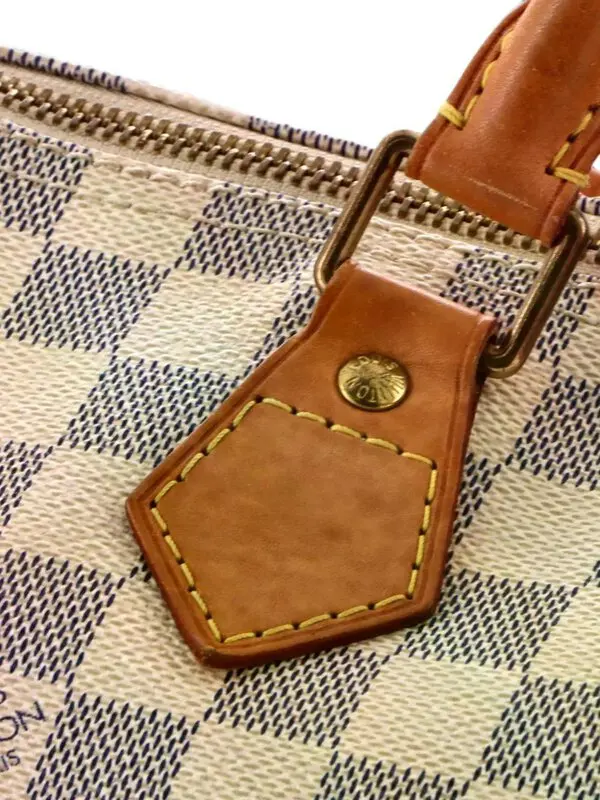 LOUIS VUITTON Speedy Handbag Damier Satchel - White