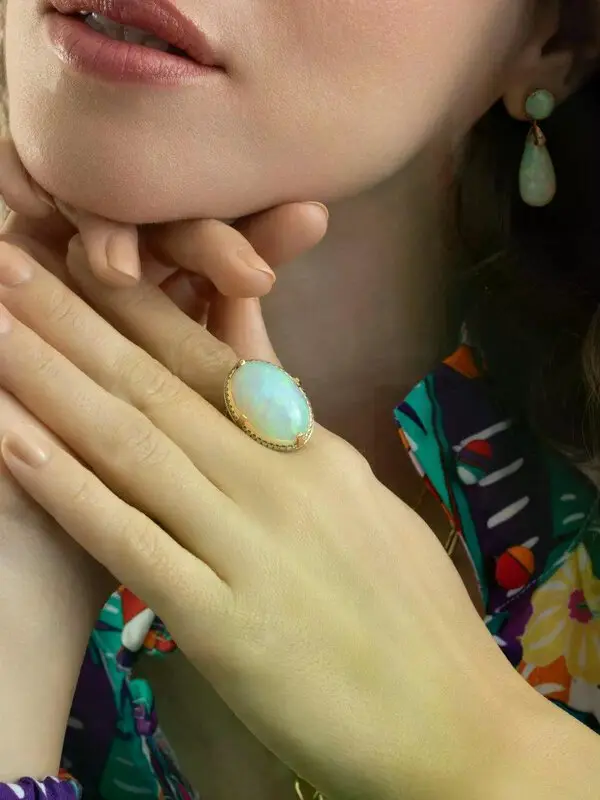 Goshwara G-one Opal And Diamond Ring