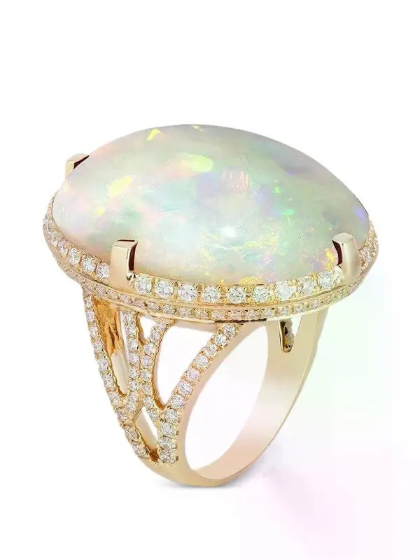 Goshwara G-one Opal And Diamond Ring - Gold