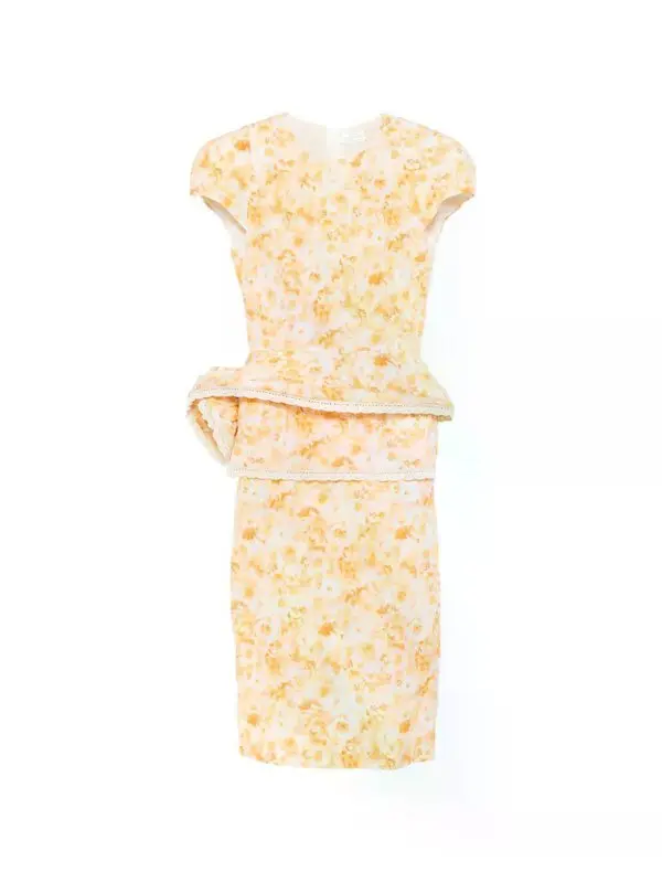 Magda Butrym Floral-print Peplum Midi Dress