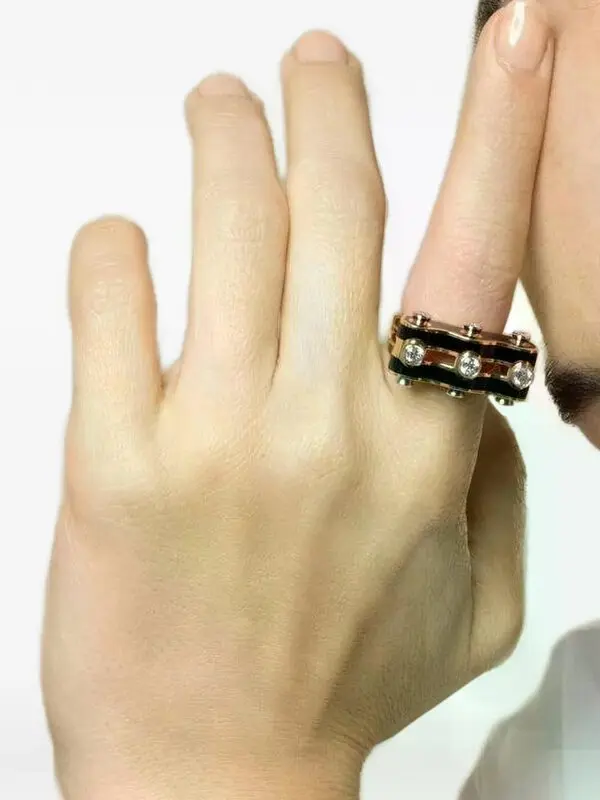 David Webb Small Wave Studlette Ring