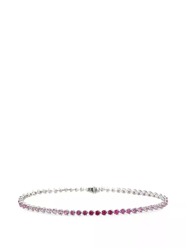 LISA NIK 18k Yellow Gold Pink Sapphire Bracelet - Silver