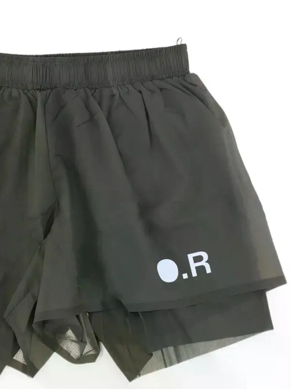 OPTIMISTIC RUNNERS Logo-print Layered Shorts