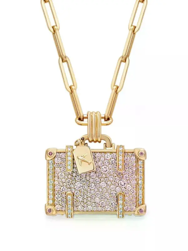 NEVERNOT Pink Sapphire And Diamond Necklace