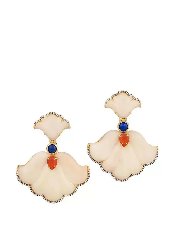 SILVIA FURMANOVICH Jarina Dervish Multi-stone Earrings - Neutrals