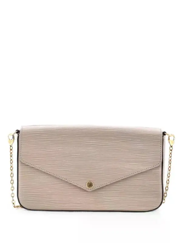 LOUIS VUITTON Felicie Pochette Epi Leather Crossbody Bag - Grey
