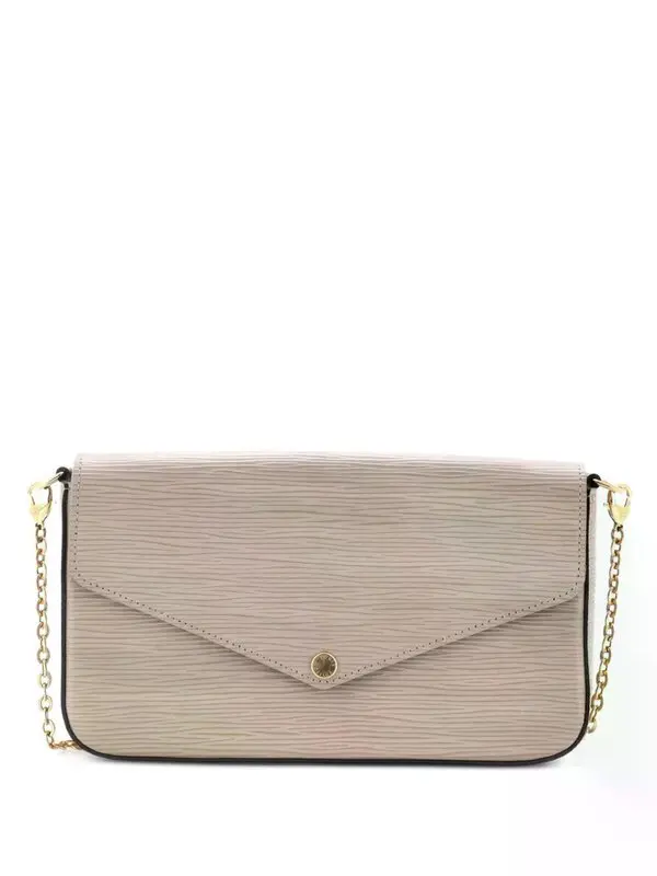 LOUIS VUITTON Felicie Pochette Epi Leather Crossbody Bag - Grey