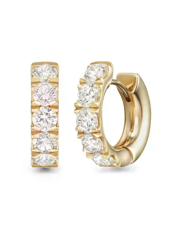 Melissa Kaye Super Clara Diamond Hoop Earrings